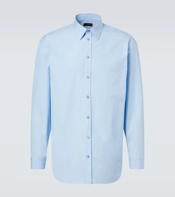 Balenciaga Cotton Poplin Shirt - Blue