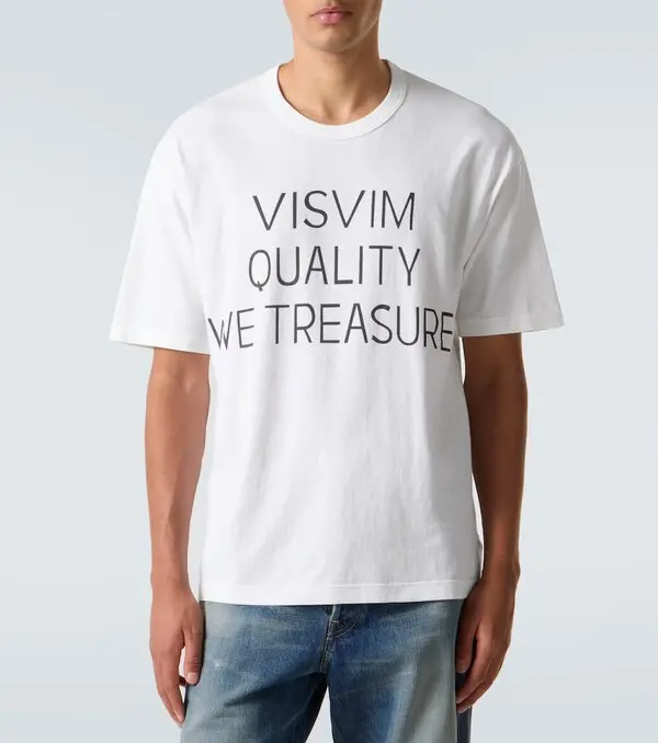 Visvim Jumbo Printed Cotton-blend T-shirt - White