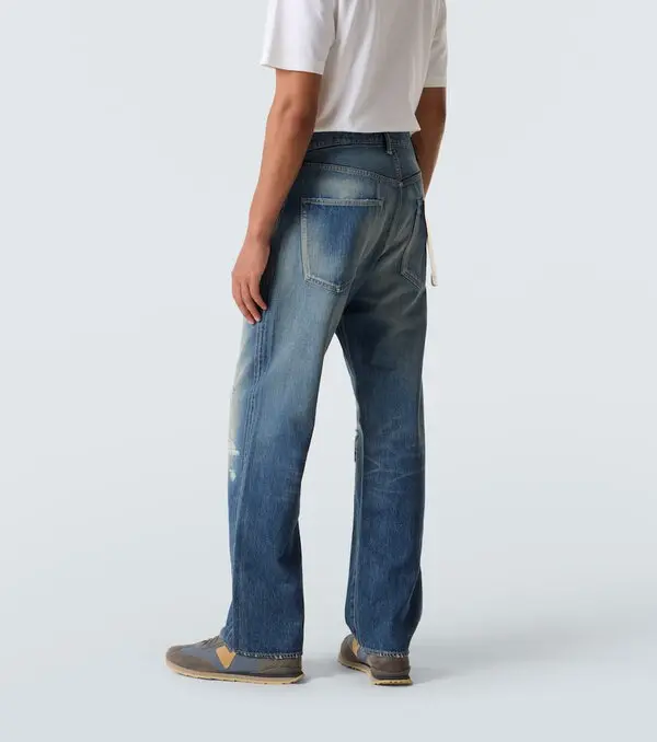 Visvim Social Sculpture 01 Distressed Straight Jeans - Blue
