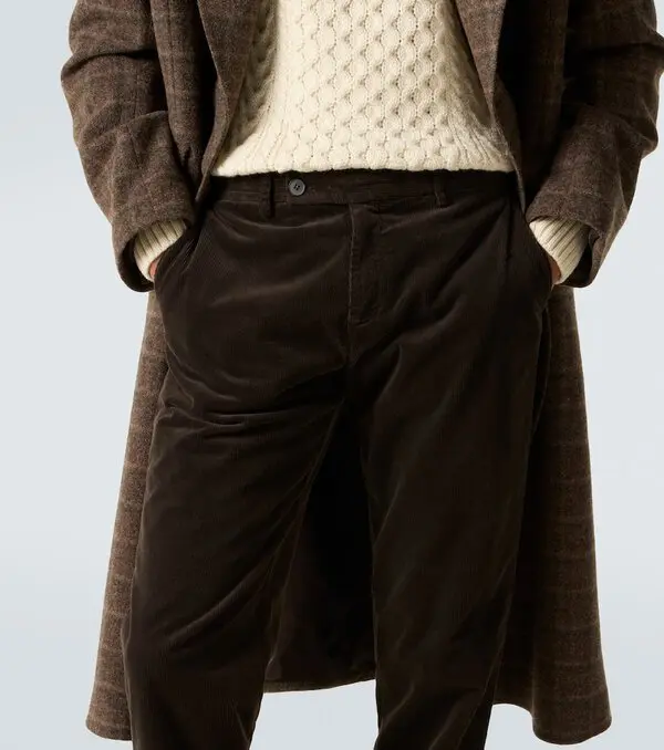Sunspel Corduroy Straight Leg Trousers