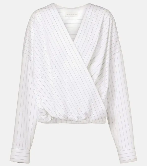 Dries Van Noten Striped Cotton Top