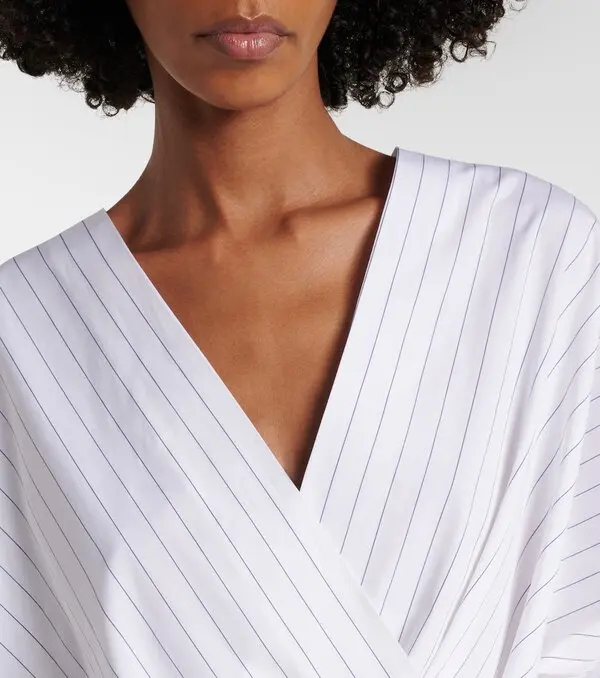 Dries Van Noten Striped Cotton Top - Blue