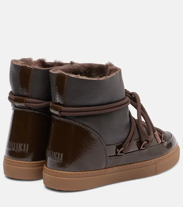 Inuikii Gloss Leather Snow Boots
