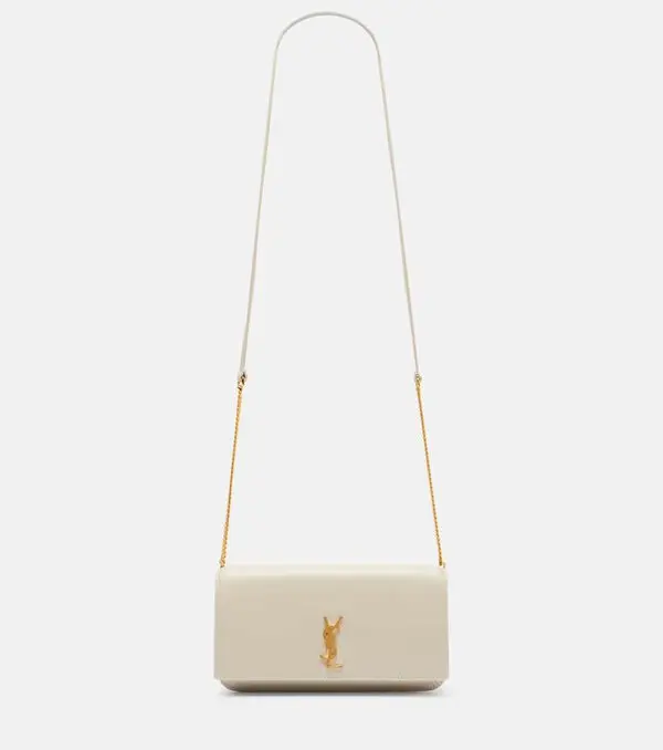 Saint Laurent Cassandre Mini Phone Pouch - White