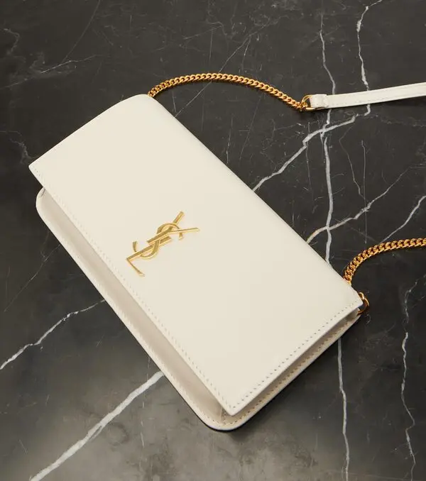 Saint Laurent Cassandre Mini Phone Pouch - White