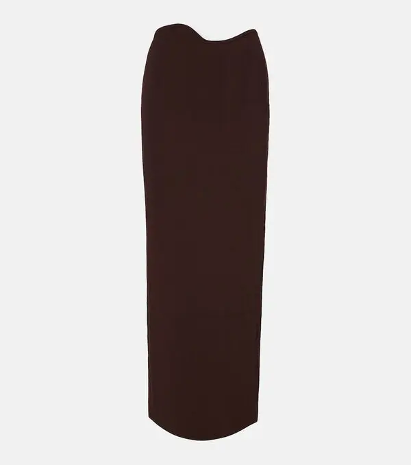 Christopher Esber Knitted Maxi Skirt - Brown