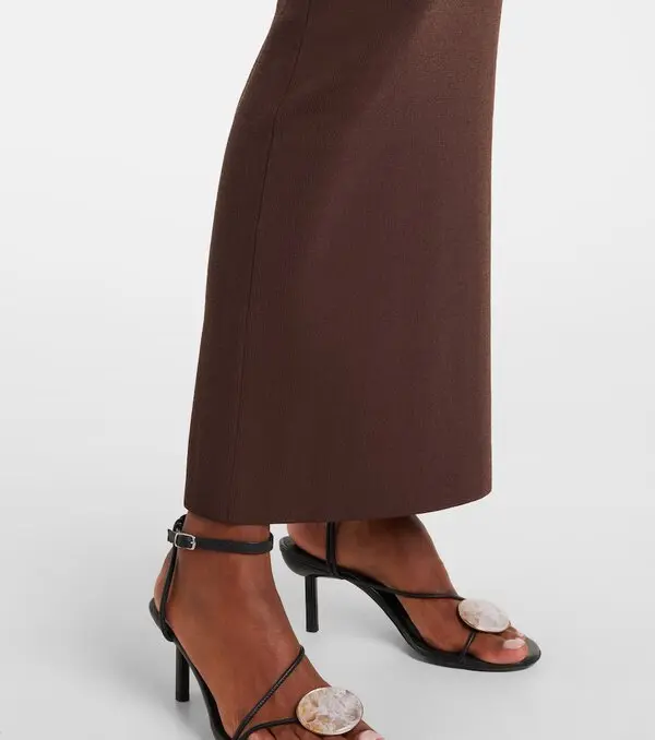 Christopher Esber Knitted Maxi Skirt - Brown