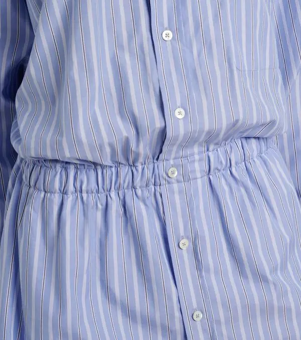 MAISON MARGIELA Striped Cotton Poplin Jumpsuit