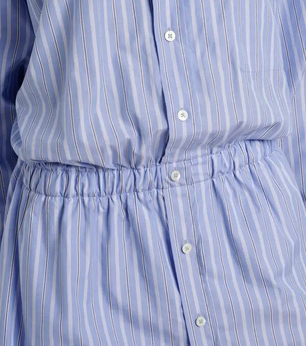 MAISON MARGIELA Striped Cotton Poplin Jumpsuit