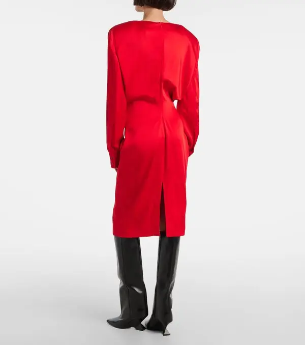 Stella McCartney Cowl Neck Satin Midi Dress