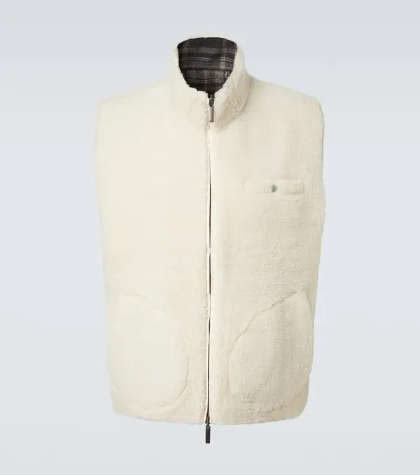 GOD'S TRUE CASHMERE Reversible Cashmere And Wool Vest