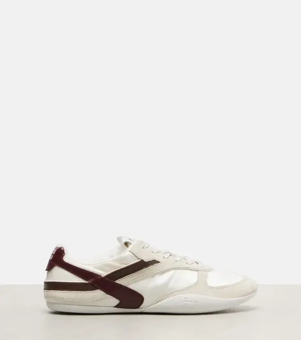 Miu Miu Gymnasium Suede-trimmed Sneakers - White