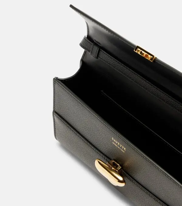 Savette Symmetry Mini Leather Shoulder Bag - Black