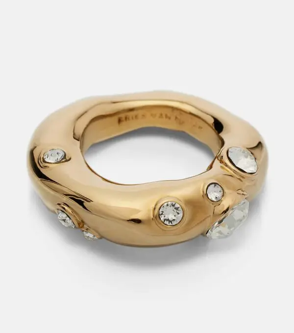 Dries Van Noten Crystal-embellished Ring - Gold