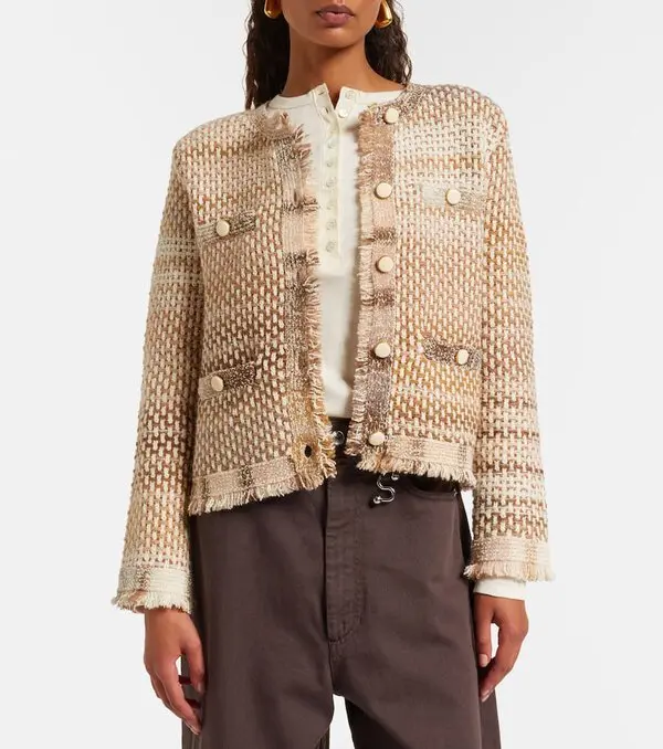 Veronica Beard Sariyah Cotton And Wool-blend Jacket - Multicoloured
