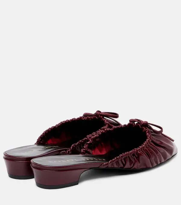 HERBERT LEVINE Gather Around Patent Leather Mules