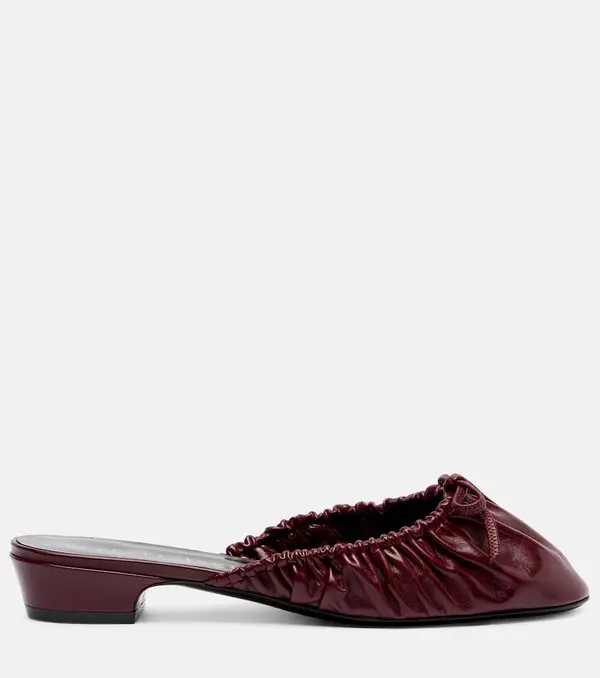 HERBERT LEVINE Gather Around Patent Leather Mules