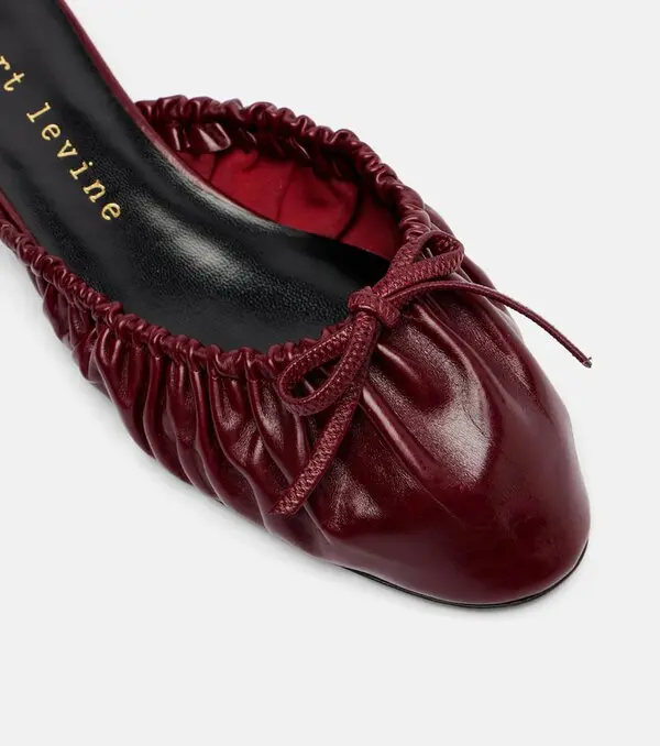HERBERT LEVINE Gather Around Patent Leather Mules