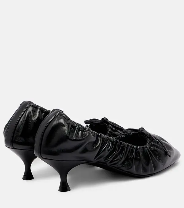 HERBERT LEVINE Gather Around Leather Pumps