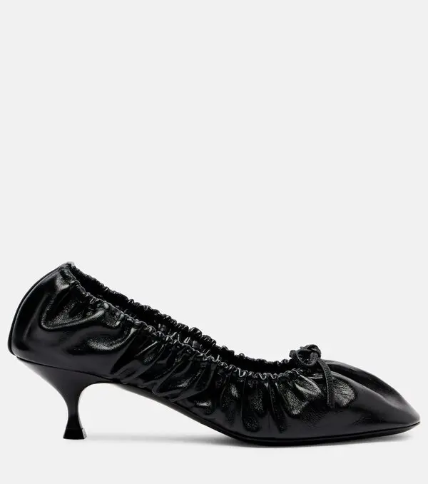 HERBERT LEVINE Gather Around Leather Pumps