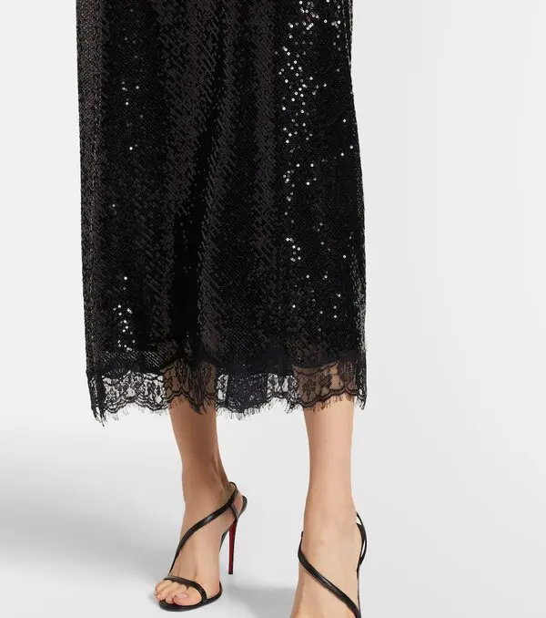 Rixo Verena Sequined Maxi Dress