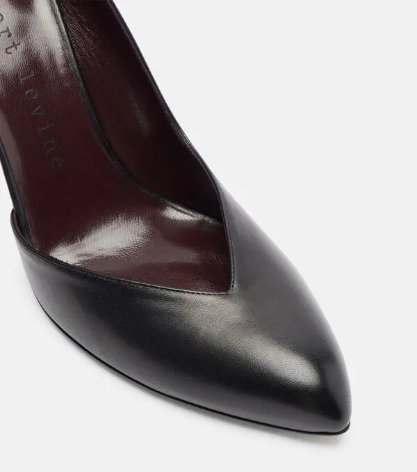 HERBERT LEVINE Leather Pointed Toe Pumps