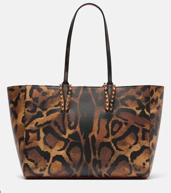 CHRISTIAN LOUBOUTIN Leopard-print Leather Shopper