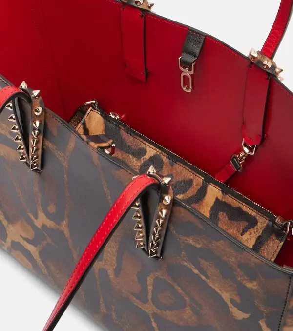 CHRISTIAN LOUBOUTIN Leopard-print Leather Shopper