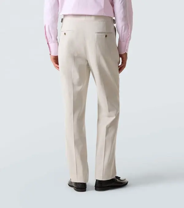 Dunhill Cotton And Cashmere Straight Pants