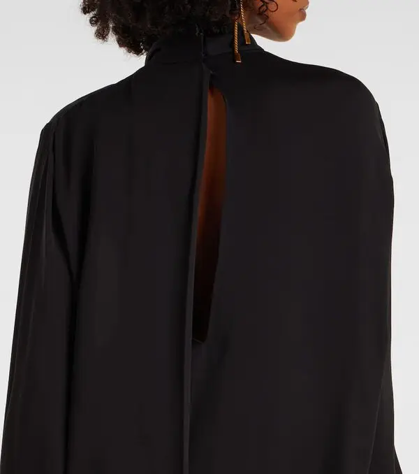 TOM FORD Draped Silk Satin Blouse