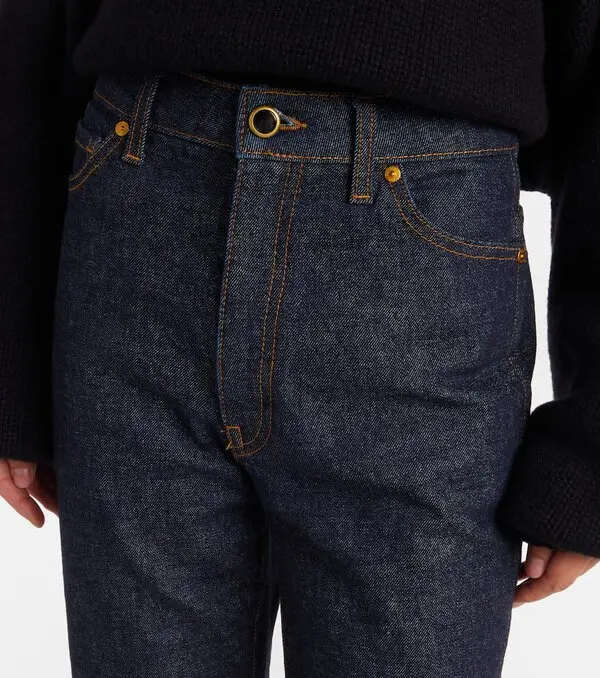Khaite Danielle High-rise Straight Jeans - Blue