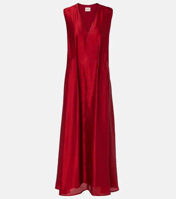 Khaite Syd Satin Maxi Dress