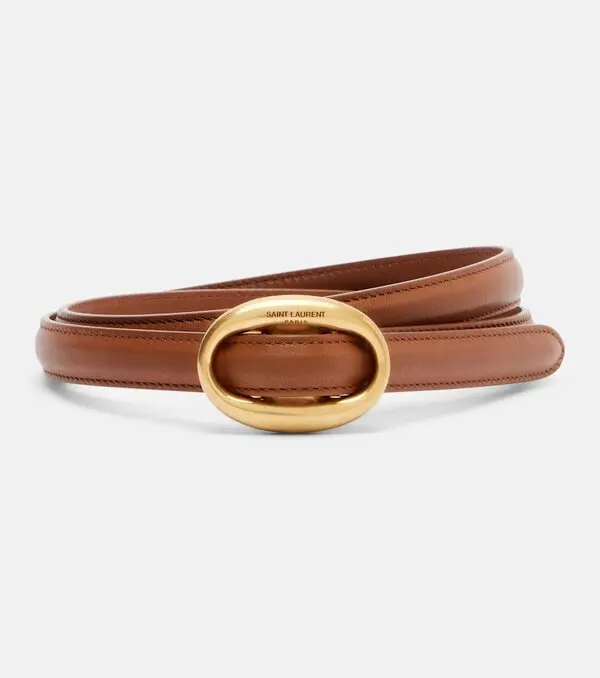 Saint Laurent Leather Belt - Brown