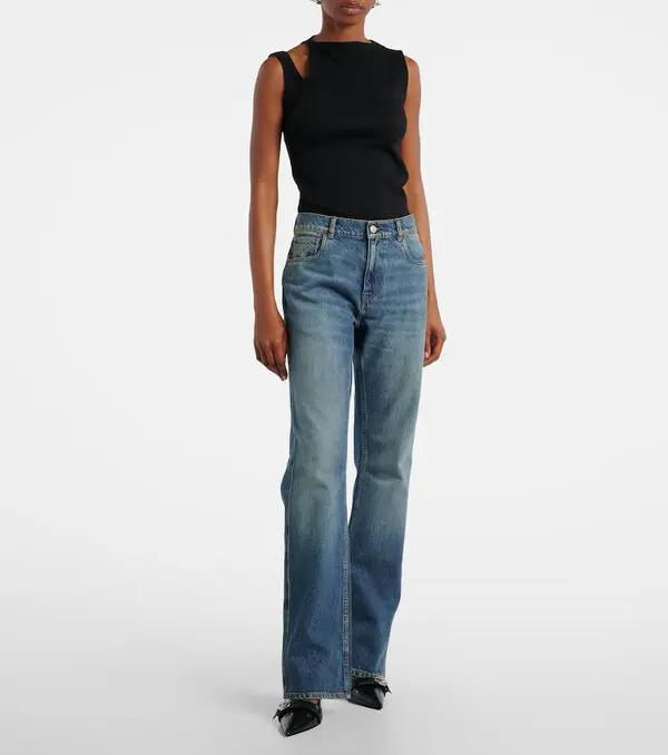 Coperni Mid-rise Straight Jeans - Blue