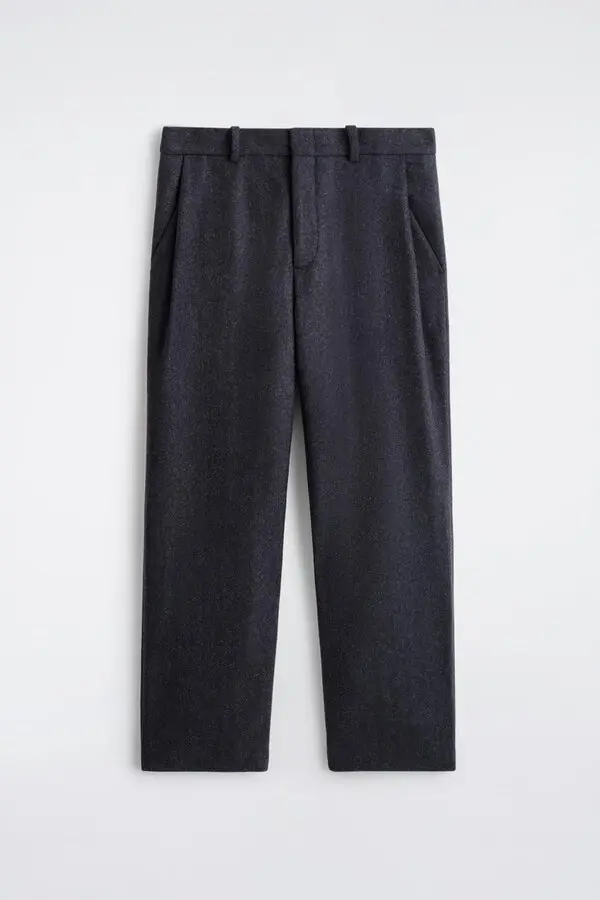 Cos Wool-blend Tapered Pants - Blue