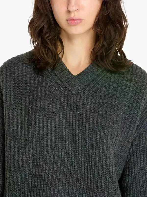 Calvin Klein V-neck Pullover Sweater - Grey