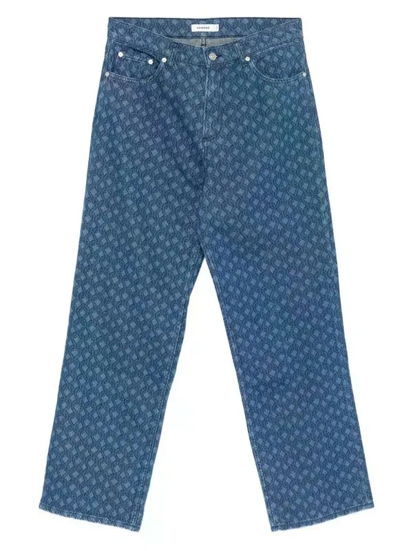 Sandro Monogram Wide-leg Jeans