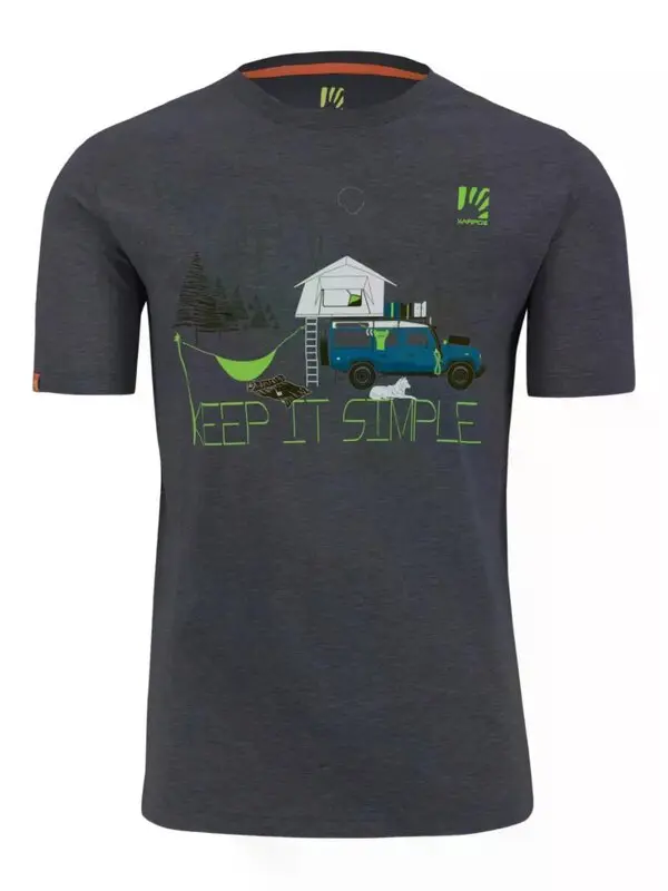 KARPOS Camping-print T-shirt - Blue