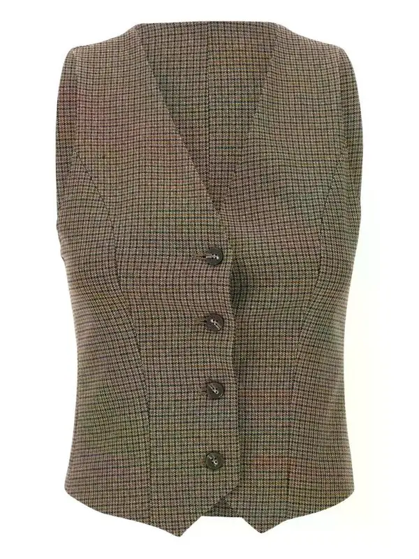KAOS Houndstooth Button Vest