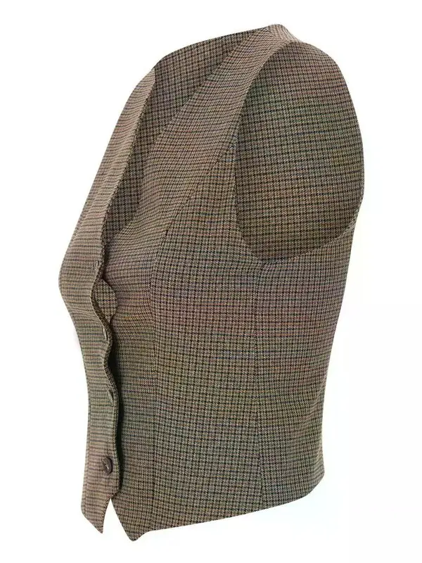 KAOS Houndstooth Button Vest