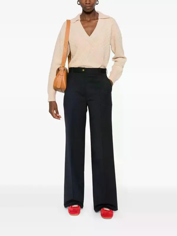 Sandro Pinstripe Straight-leg Trousers
