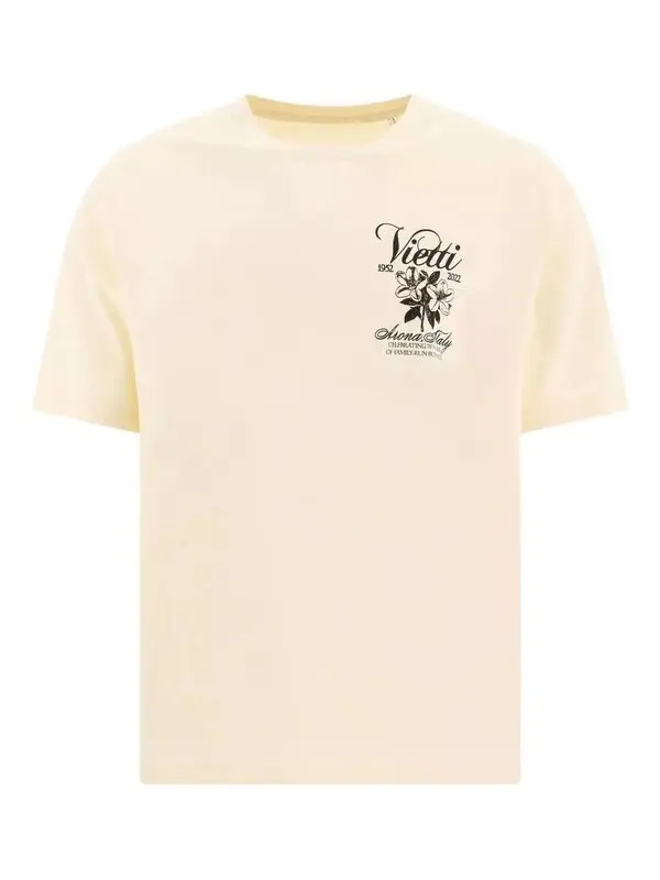 VIETTI MERCHANDISE Floral-print 70th Anniversary T-shirt - Neutrals