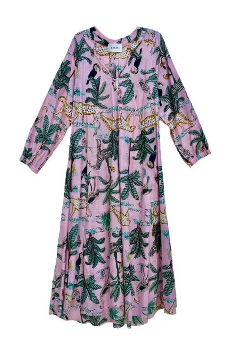 Baacal Denni Weekend Floral Print Dress - Pink Palm