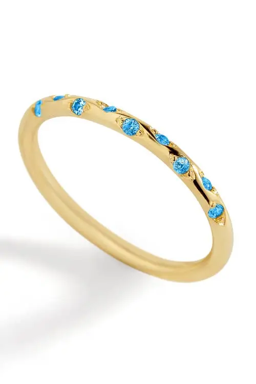 MINT & LILY Birthstone Constellation Ring - December Blue Topaz