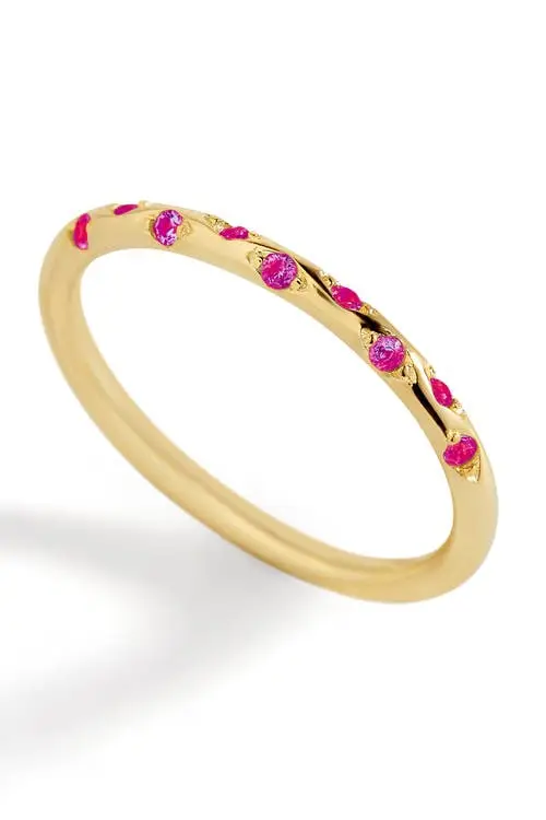 MINT & LILY Birthstone Constellation Ring - July Ruby