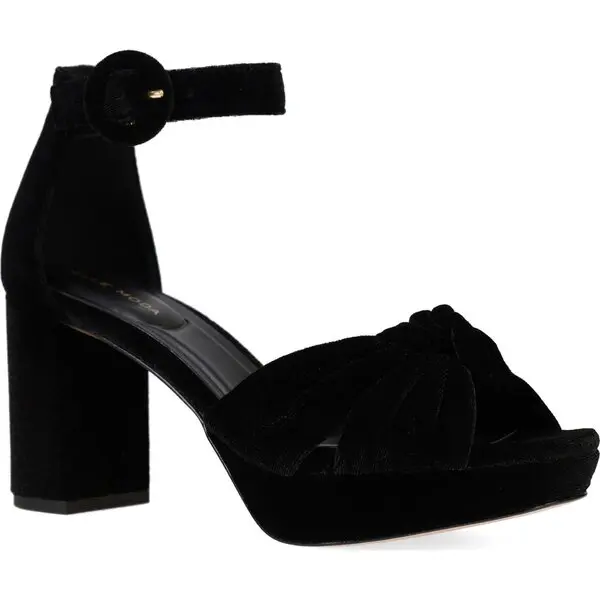 Pelle Moda Anesa Ankle Strap Platform Sandal - Black
