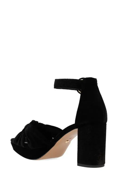 Pelle Moda Anesa Ankle Strap Platform Sandal - Black