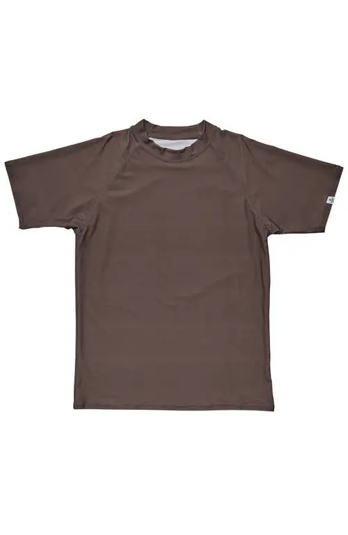 SNAPPER ROCK Sustainable Short Sleeve Rash Top - Chocolate