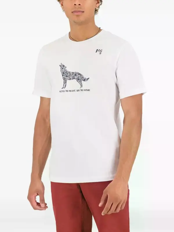 KARPOS Wolf-design T-shirt - White