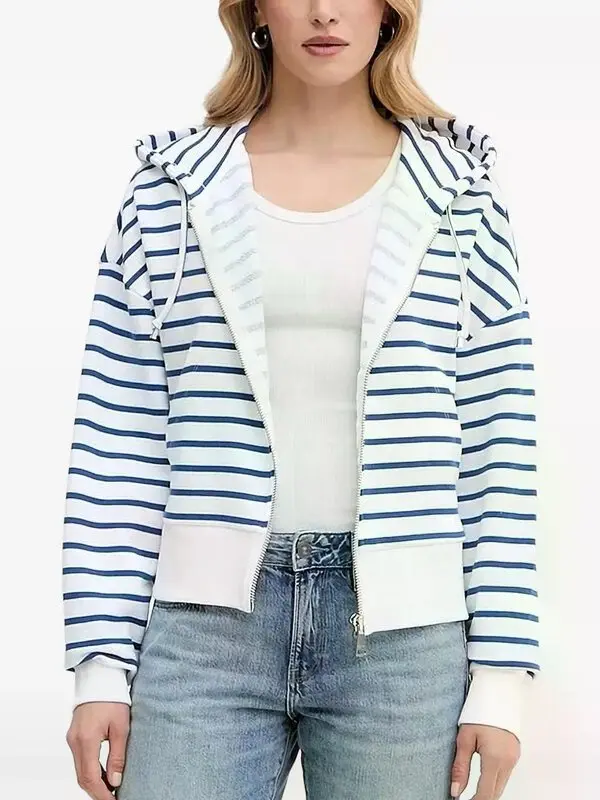 Marc O'polo Striped Zip-up Hoodie